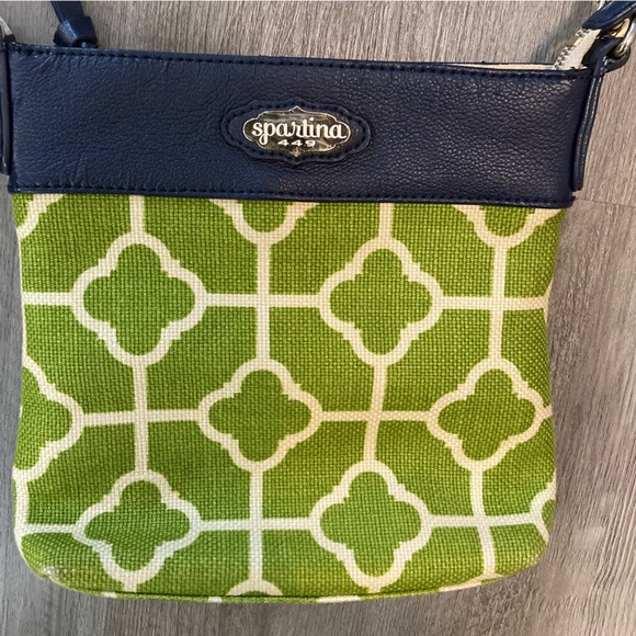 Spartina 449 | Bags | Spartina 449 Green And Cream Geometric Crossbody ...
